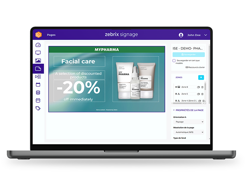 Solution d'affichage dynamique facile et puissante
